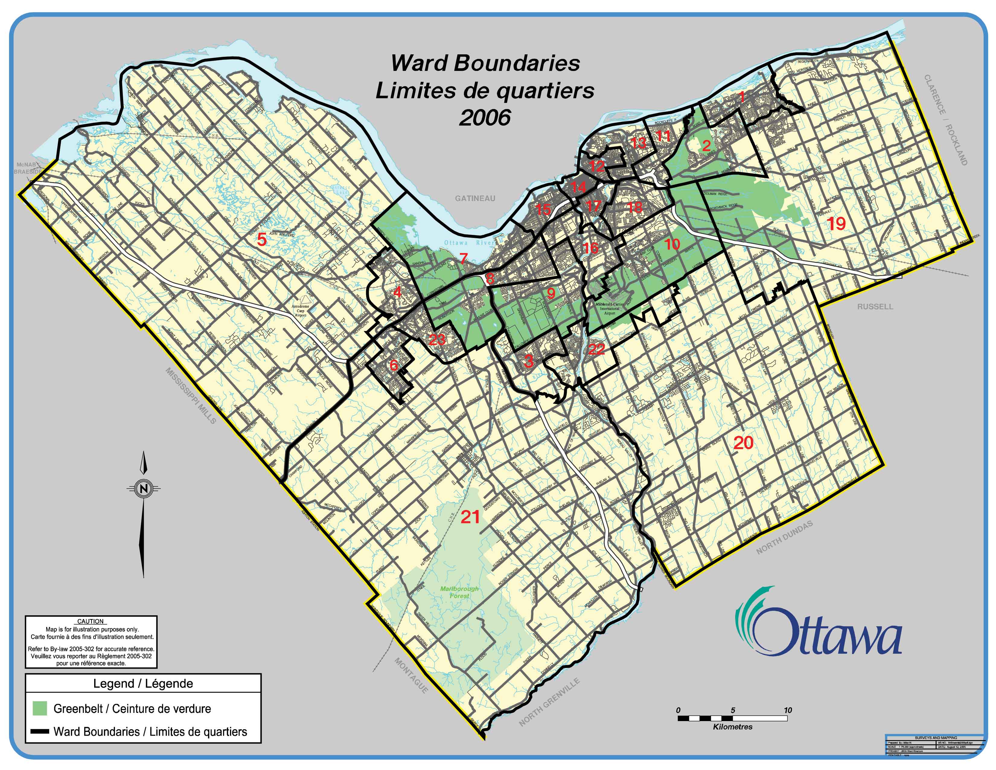 Nouvelle structure des quartiers et nouvelles cartes | Ville d'Ottawa